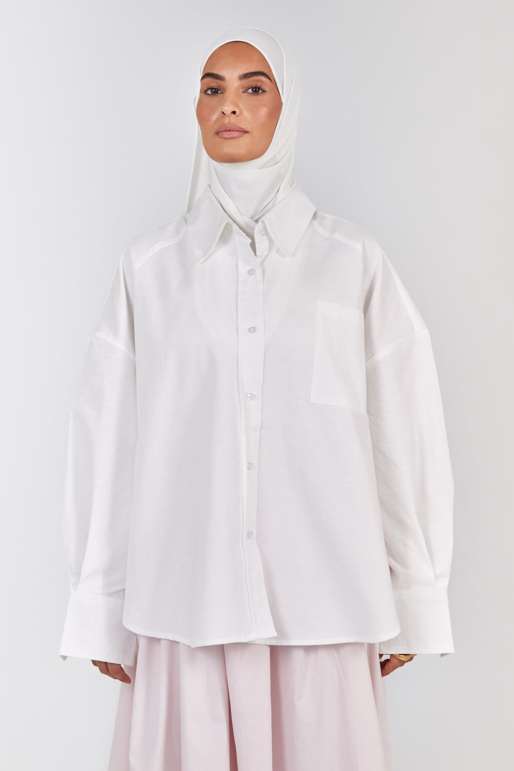 Chemise Ivy Blanc/Rose – Classy Mastour